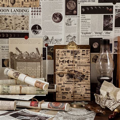 Yoofun 20 개갑 빈티지 잡지 종이 편지 데코 재료 편지지 Scrapbooking 카드 저널링 Diy 복고풍 재료 노트북 및 쓰기 패드