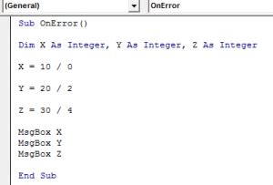 VBA On Error Statement How To Use VBA On Error Statement In Excel