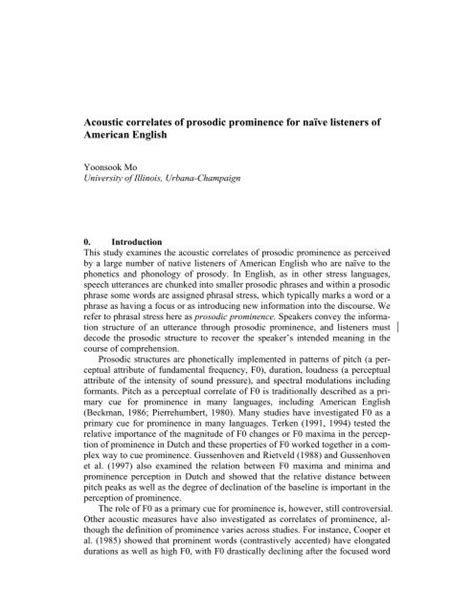 Acoustic Correlates Of Prosodic Prominence For Speech Prosody