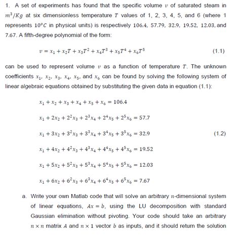 1 a set of experiments has found that the specific