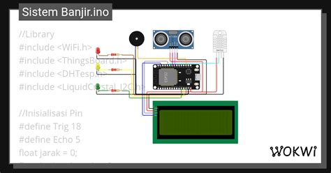 Sistem Banjir Ino Wokwi ESP STM Arduino Simulator