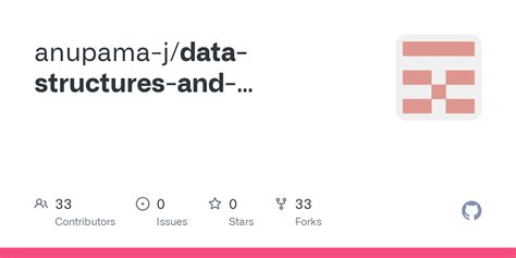 GitHub Anupama J Data Structures And Algorithms