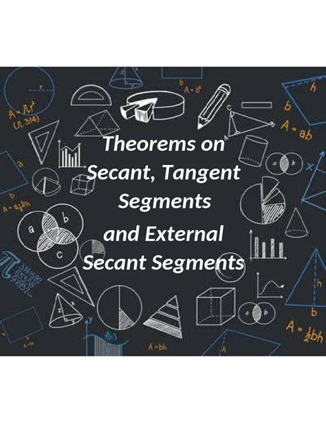 Theorems On Secant Tangent Segments Pdf Science And Mathematics