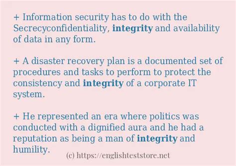 Integrity In Sentences Englishteststore Blog