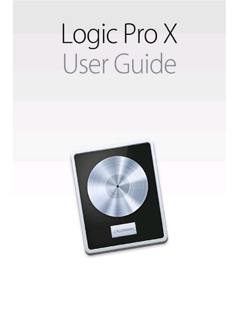 Logic Pro X User Guide Apple Inc Pdf Synthesizer Computing