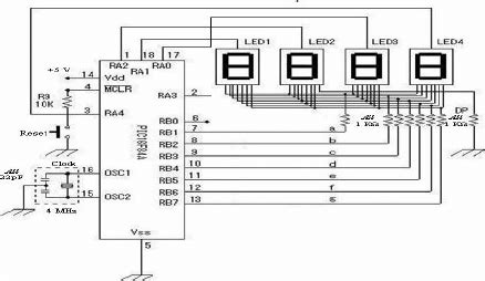 Led Display Circuit Using Microcontroller