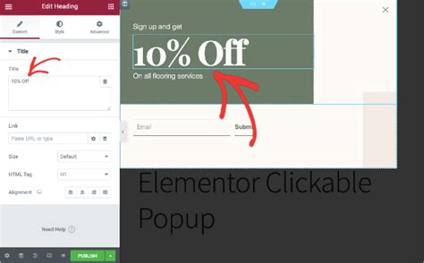 How To Make A Popup Open On A Button Click With Elementor