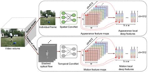 Two Stream Deep Feature Extraction Pipeline For Action Recognition