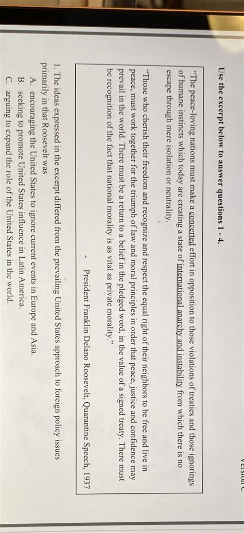 Use The Excerpt Below To Answer Questions 1 4 The Course Hero