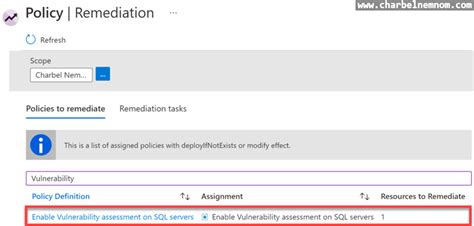Enable Vulnerability Assessment On Sql Servers With Azure Policy Charbel Nemnom Mvp Mct
