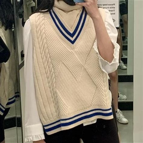 ader error off white oversized knit sleeveless depop