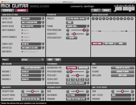Midi Guitar Software Von Jam Origin Digital Notes De