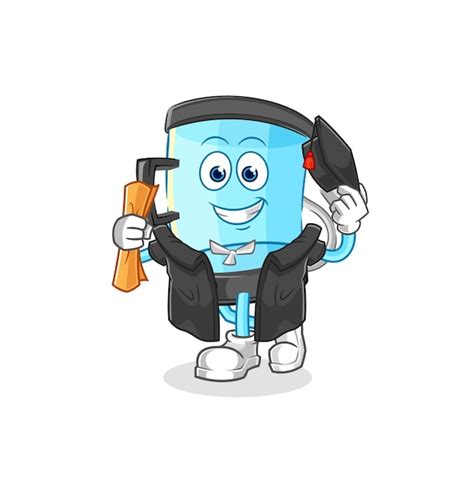 Premium Vector Blender Graduation Vector Cartoon Character Premium Vector Blender Graduation Vector Cartoon Character