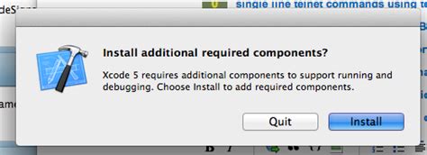 Macos Xcode Install Additional Required Components Using Command