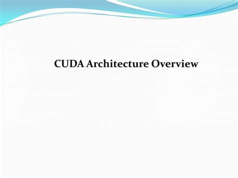 Cuda Architecture Pptx