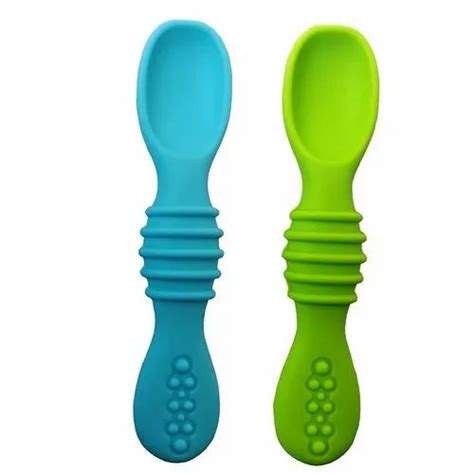 Blue And Green Chic Buddy Silicone Training Spoons For Home Size 11x2 5cm At Rs 169 Pack In