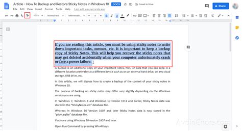 How To Quickly And Easily Copy Formatting In Google Docs AvoidErrors