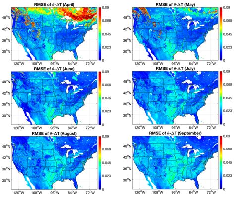 Rmse Of Sm Estimation From The Downscaling Algorithm M³m³ Maps In