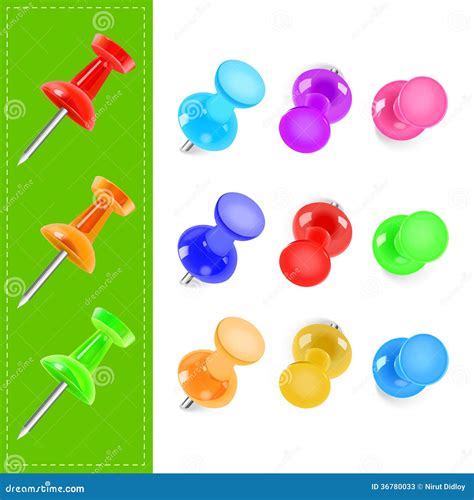 Various color pin stock vector. Illustration of memo - 36780033