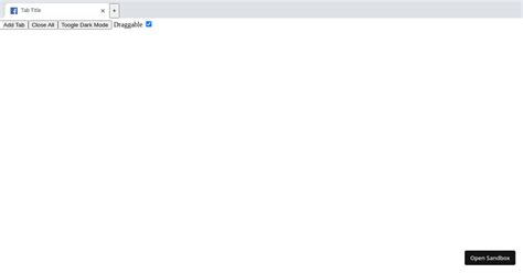 Sinm React Chrome Tabs Examples CodeSandbox