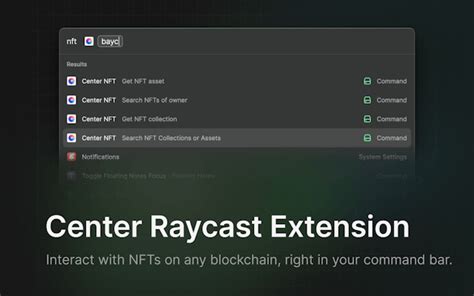 Raycast Store Center
