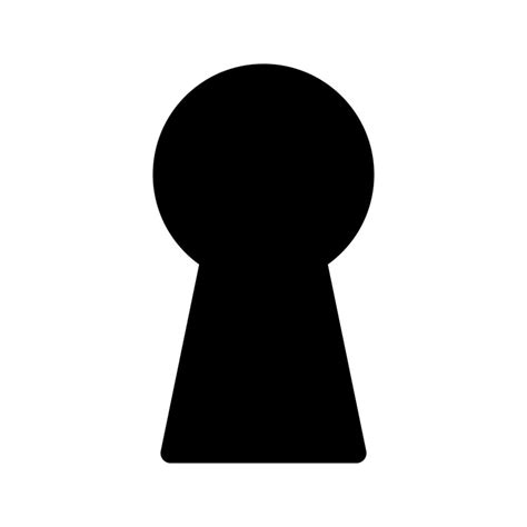 Key Hole Icon Line Isolated On White Background Black Flat Thin Icon On Modern Outline Style