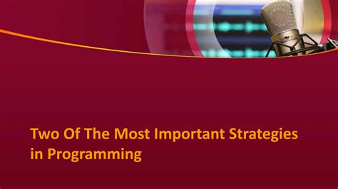 Lecture Copyweek5programming Strategiespptx