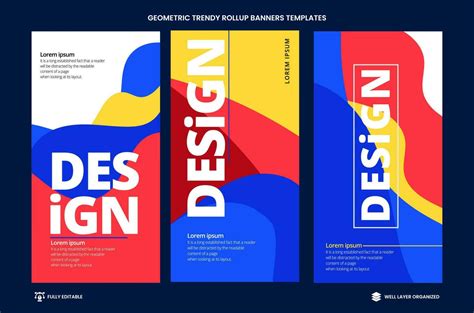 Vector Corporate Business Modern Abstract Geomatric Minimal Rollup Design Vector Art At