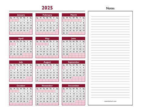 2025 Calendar Excel