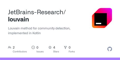 Github Jetbrains Researchlouvain Louvain Method For Community Detection Implemented In Kotlin