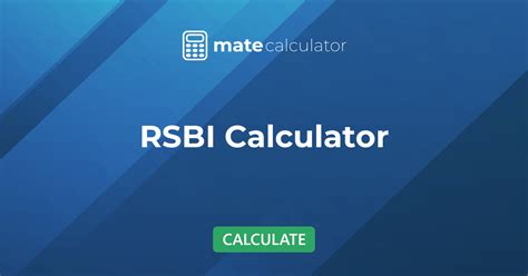 Rsbi Calculator Rapid Shallow Breathing Index Calculation Tool