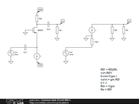 Common Gate Circuit CircuitLab
