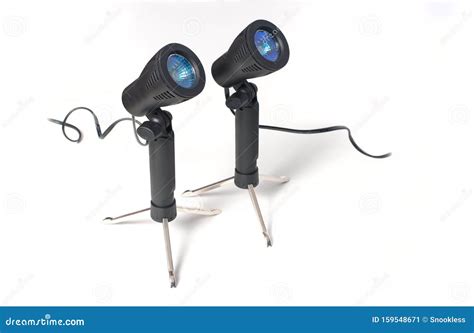 Pair Of Small Spotlights Stock Image Image Of Projection 159548671