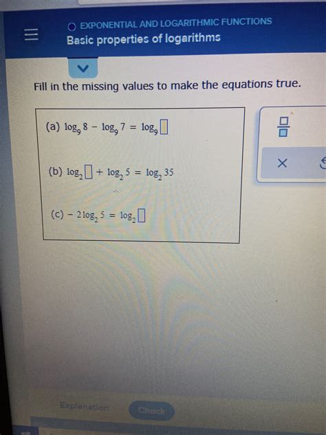 answered fill in the missing values to make the… bartleby