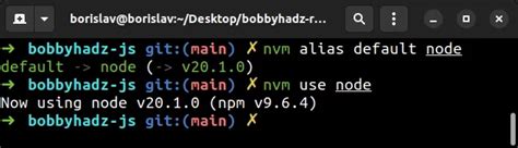 How To Set Your Default Nodejs Version Using Nvm 4 Ways Bobbyhadz