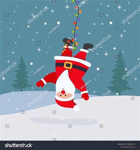 귀여운 산타클로스의 벡터 만화 삽화크리스마스 인사말 스톡 벡터로열티 프리 2049087017 Shutterstock