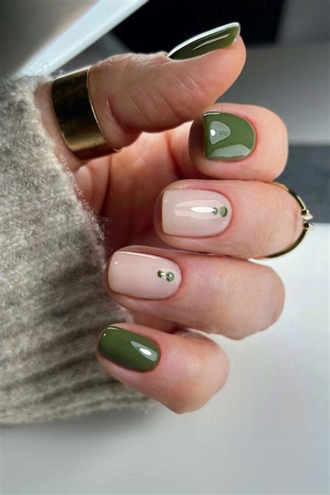 32 Olive Green Nail Ideas To Keep Your Mani Fresh