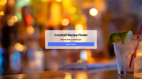 Cocktail Recipe Finder Using Html Css And Javascript With Source Code