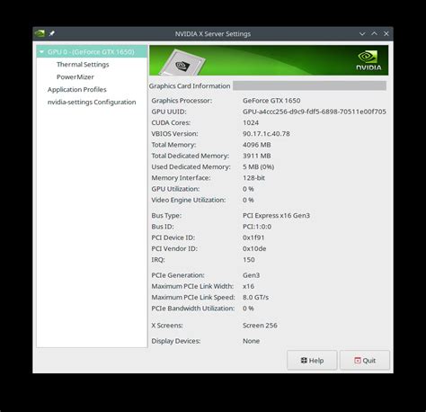 few settings missing in nvidia settings graphics and display manjaro