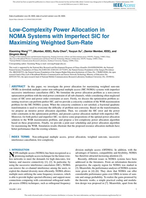pdf low complexity power allocation in noma systems with imperfect