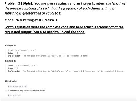 Solved Problem Pts You Are Given A String S And An Chegg