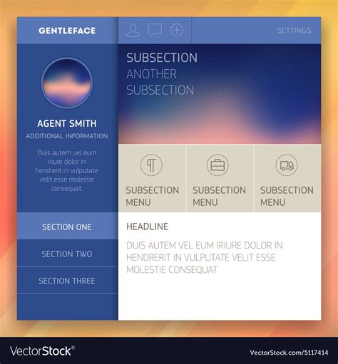 Modern User Interface Screen Template For Mobile Vector Image