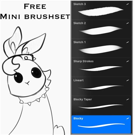 free mini brush set for procreate librium