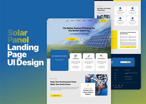 Solar Panel Landing Page UI Design Behance