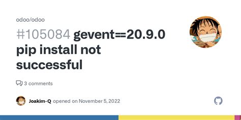 Gevent2090 Pip Install Not Successful · Issue 105084 · Odooodoo