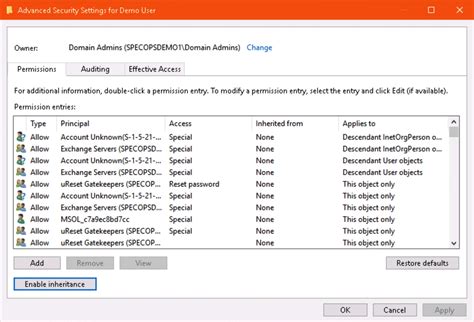 Troubleshooting User Account Permissions Adminsdholder