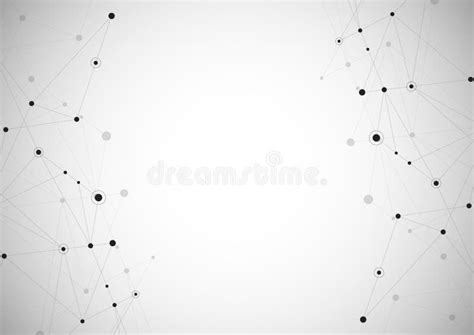 Abstract Connection Background With Lines And Dots Vector Geometric Network Connection Stock