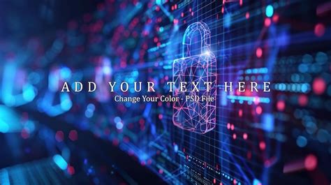 Cyber Security Digital Lock In A Network Premium Ai Generated Psd