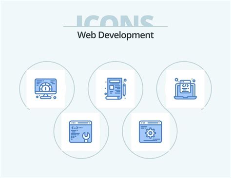 Web Development Blue Icon Pack 5 Icon Design Html Coding Coding Web Drawing Design 25856194