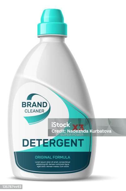 Desain Produk Deterjen Laundry Botol Plastik Dengan Template Label